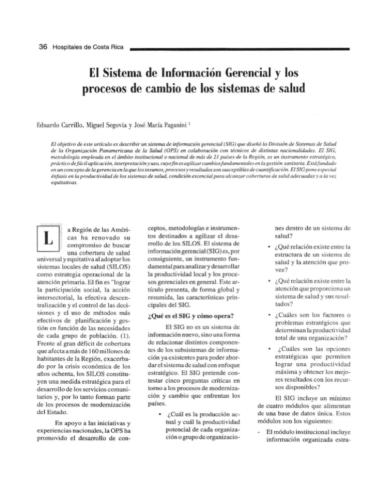 El Sistema de Información Gerencial