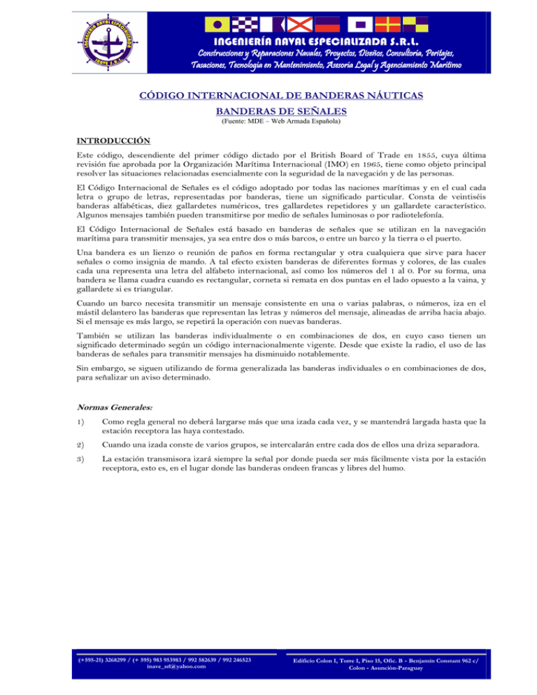 codigo internacional de banderas