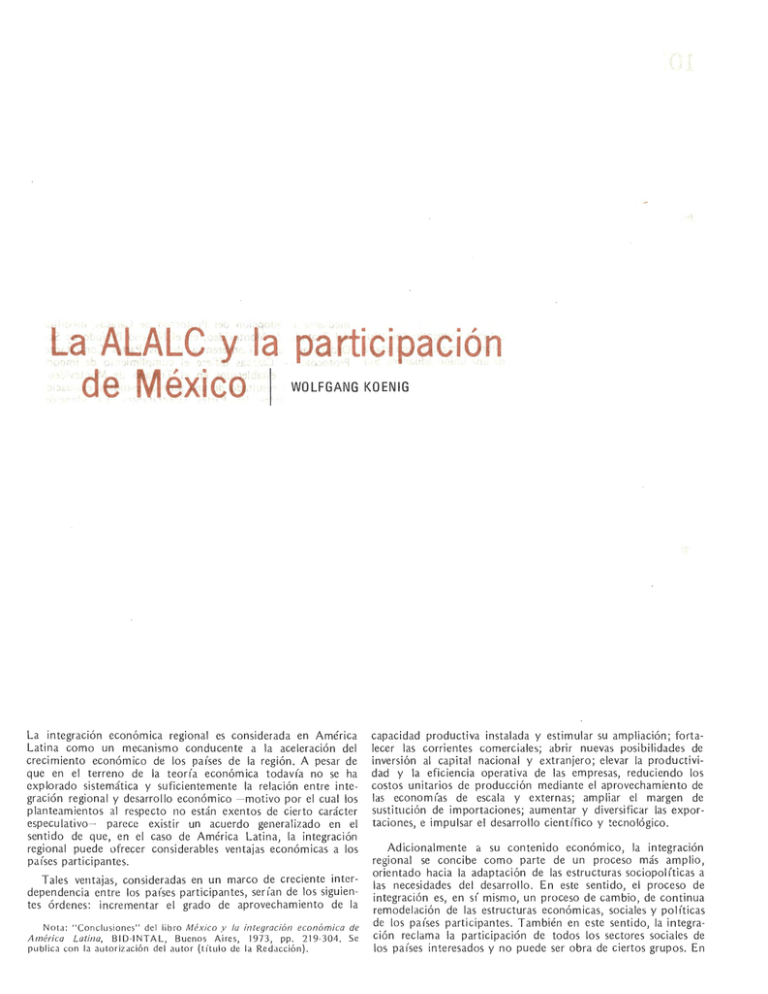 la alalc y la participacion de mexico