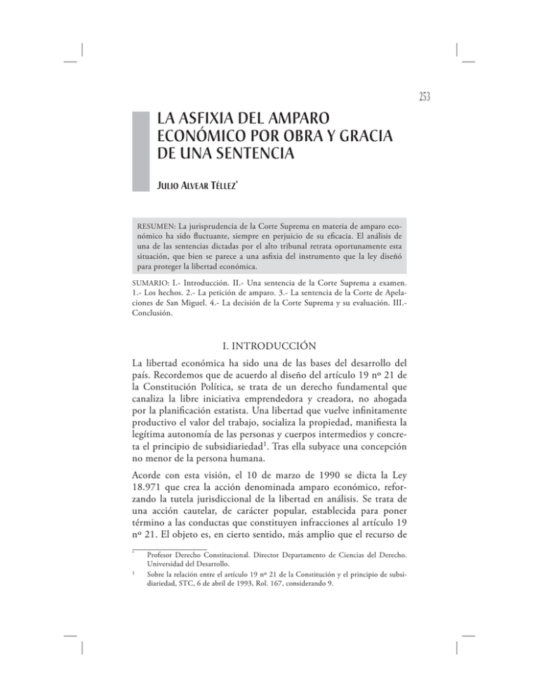 JULIO ALVEAR TÉLLEZ - Libertad y Desarrollo
