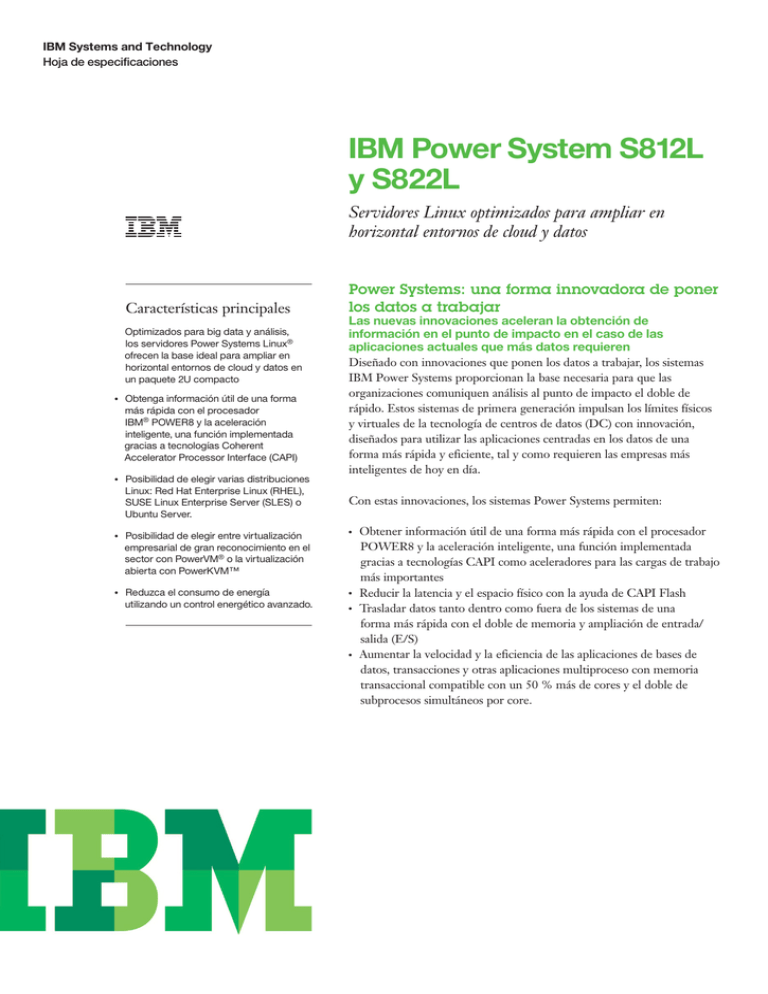 IBM Power System S822L y S812L