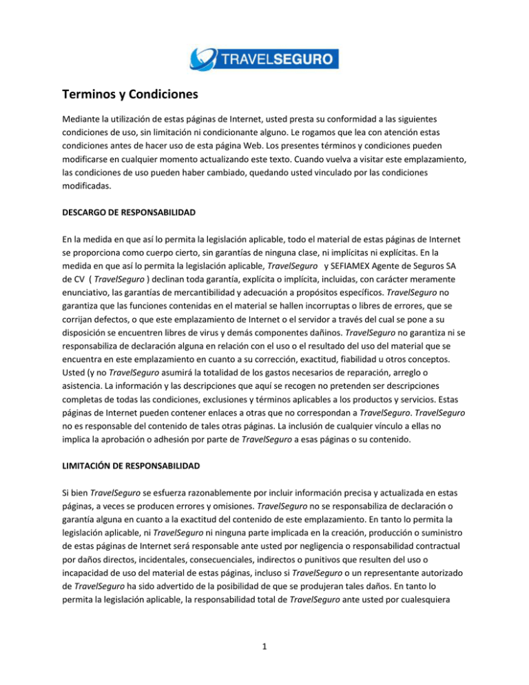 Terminos y Condiciones