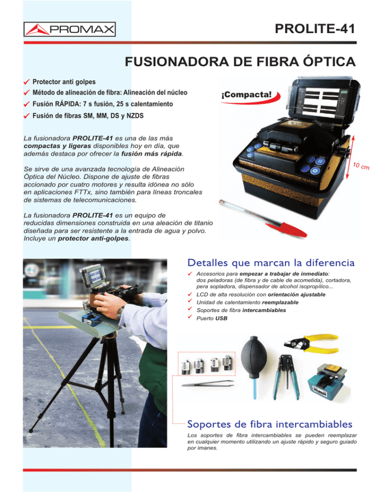Fusionadora compacta de fibra óptica - PROLITE-41