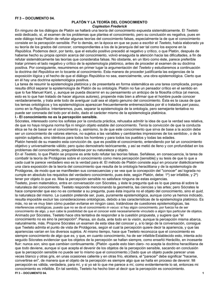 04. platón y la teoría del conocimiento