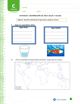 Visualización: “SI yo fuera una gota”, de agua dulce o salada