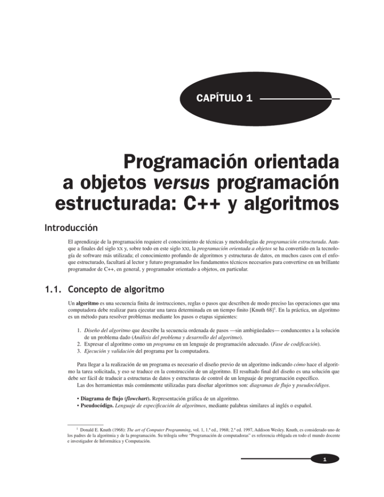 Programación orientada a objetos versus programación