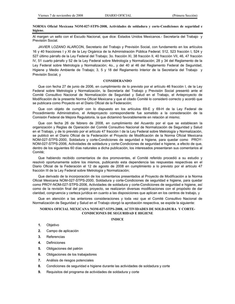 NOM-027-STPS-2008