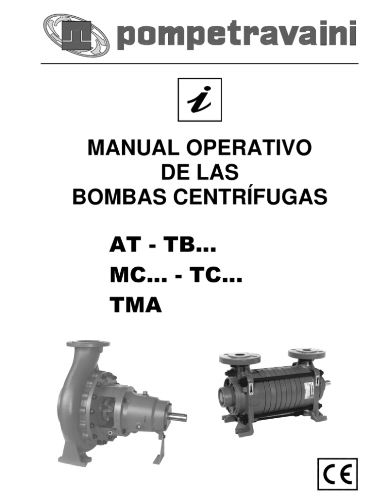 Manual operativo de las bombas centrifugas