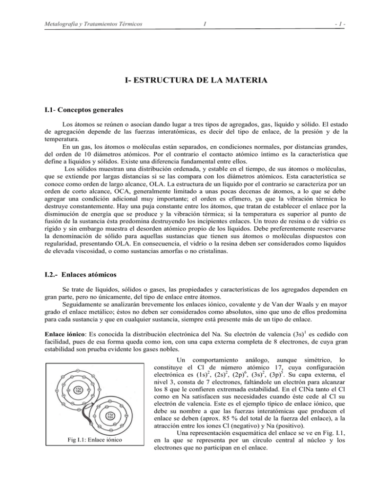 estructura de la materia