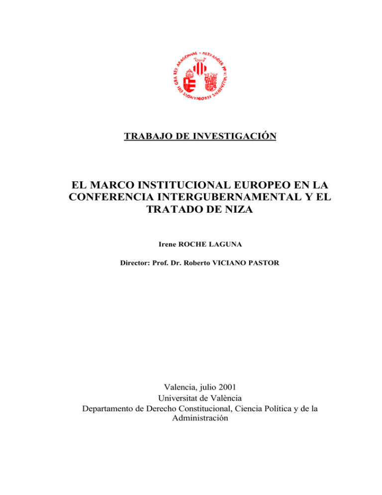 EL MARCO INSTITUCIONAL EUROPEO EN LA CONFERENCIA