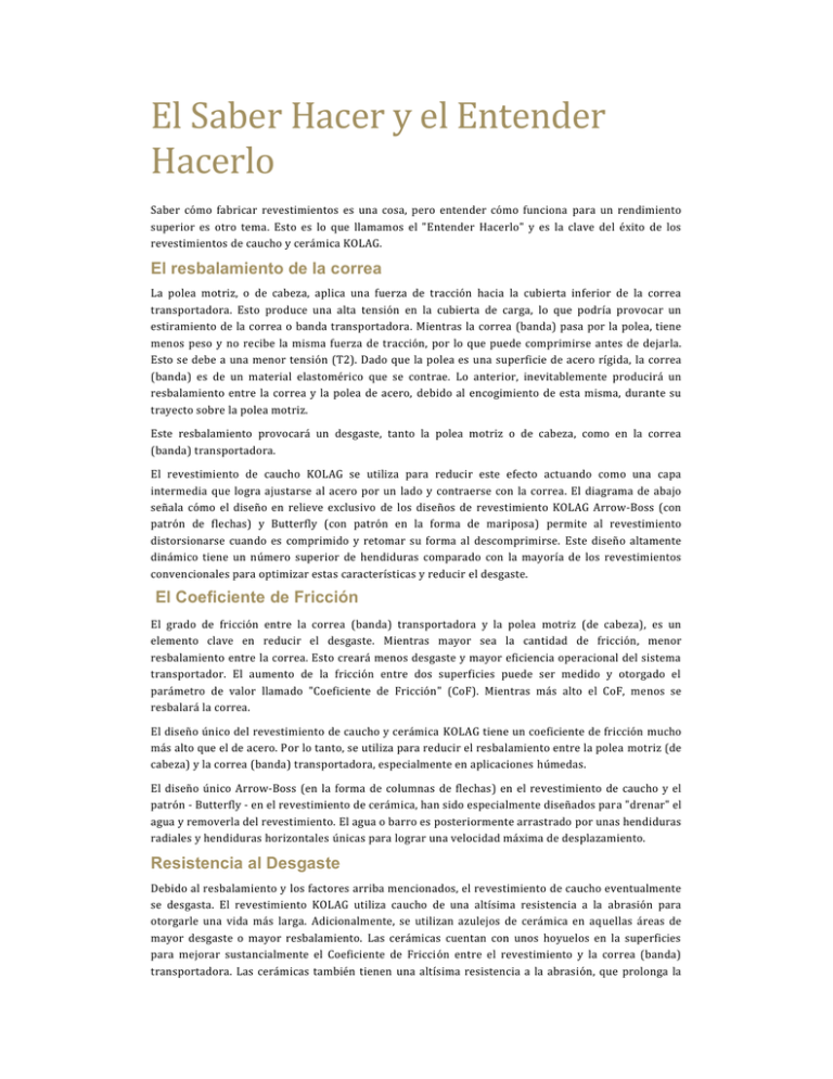 El Saber Hacer y el Entender Hacerlo