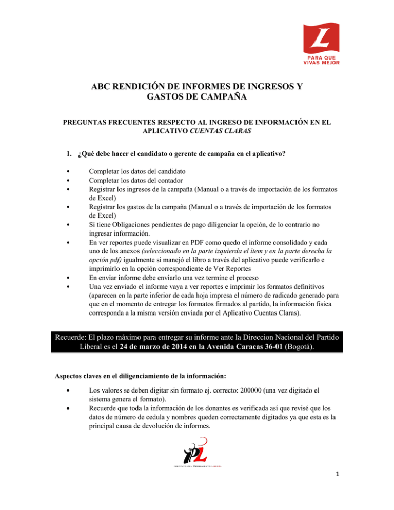 ABC Rendición de Informes de Ingresos y Gastos