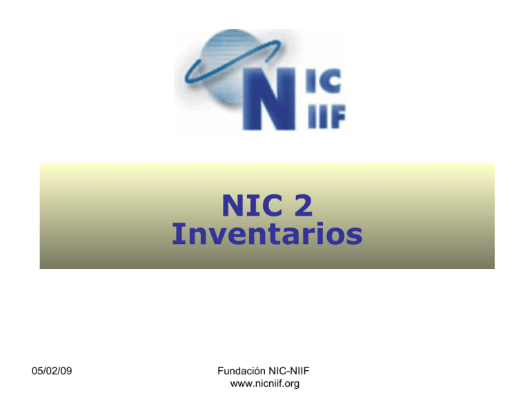 NIC 2 Inventarios