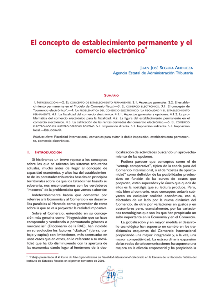 El concepto de establecimiento permanente y el comercio electrónico*