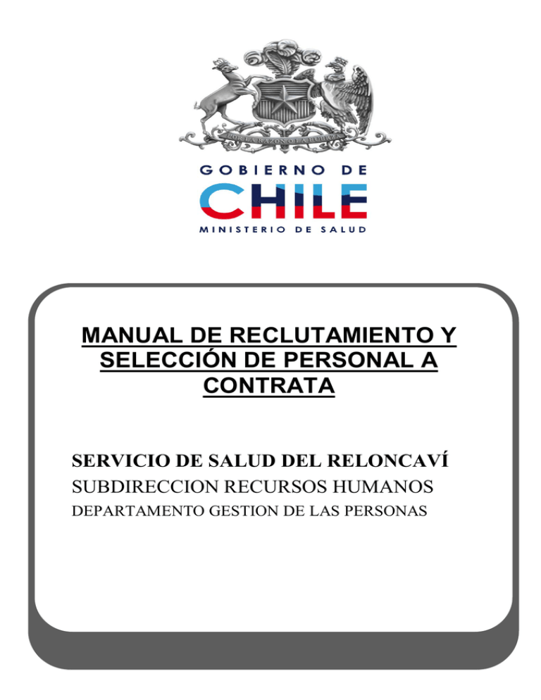 manual de reclutamiento y selecciìn de personal a contrata