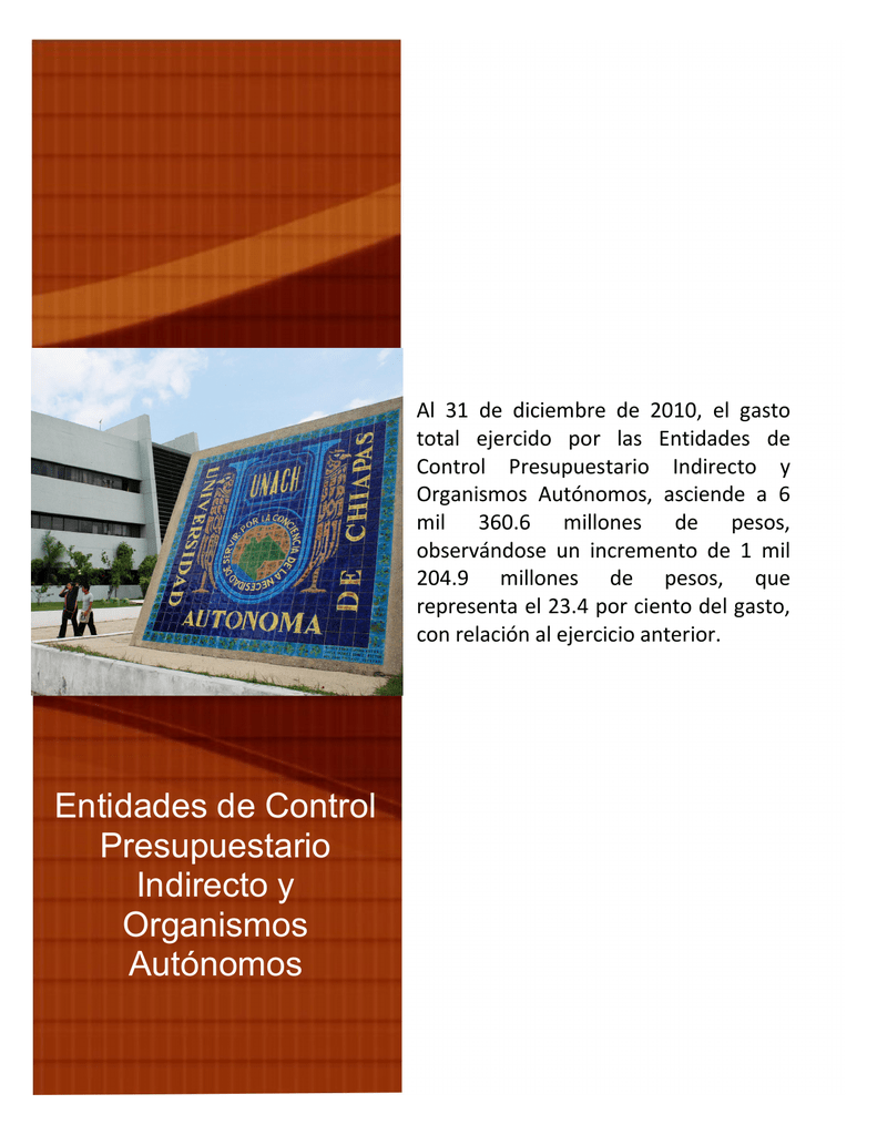 Entidades de Control Presupuestario Indirecto y Organismos