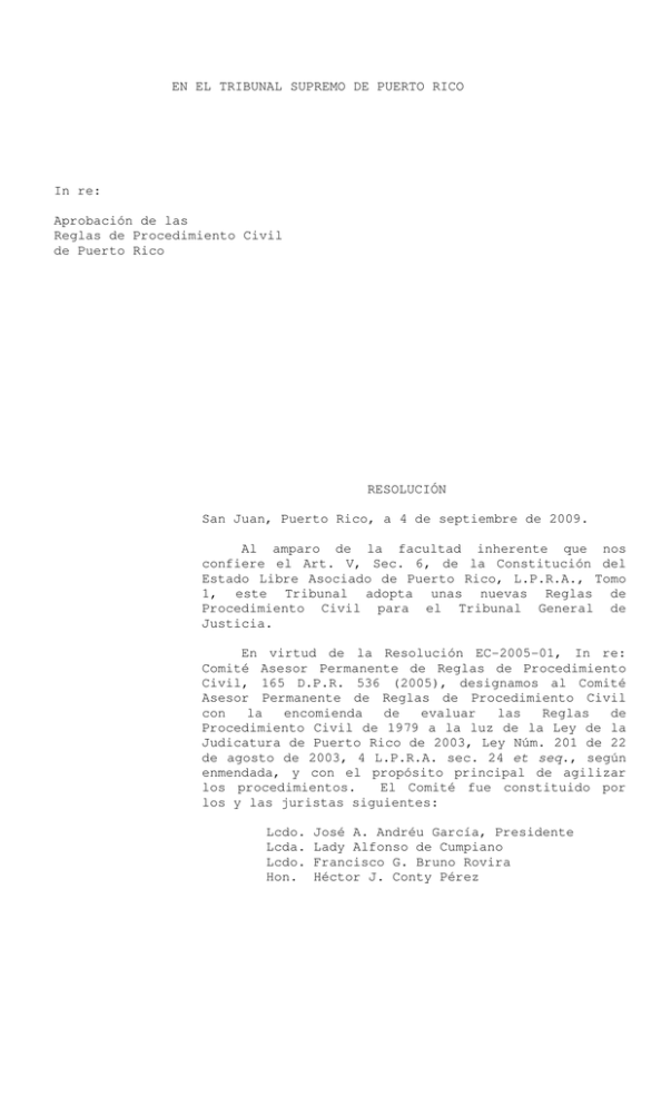 las nuevas reglas de procedimiento civil