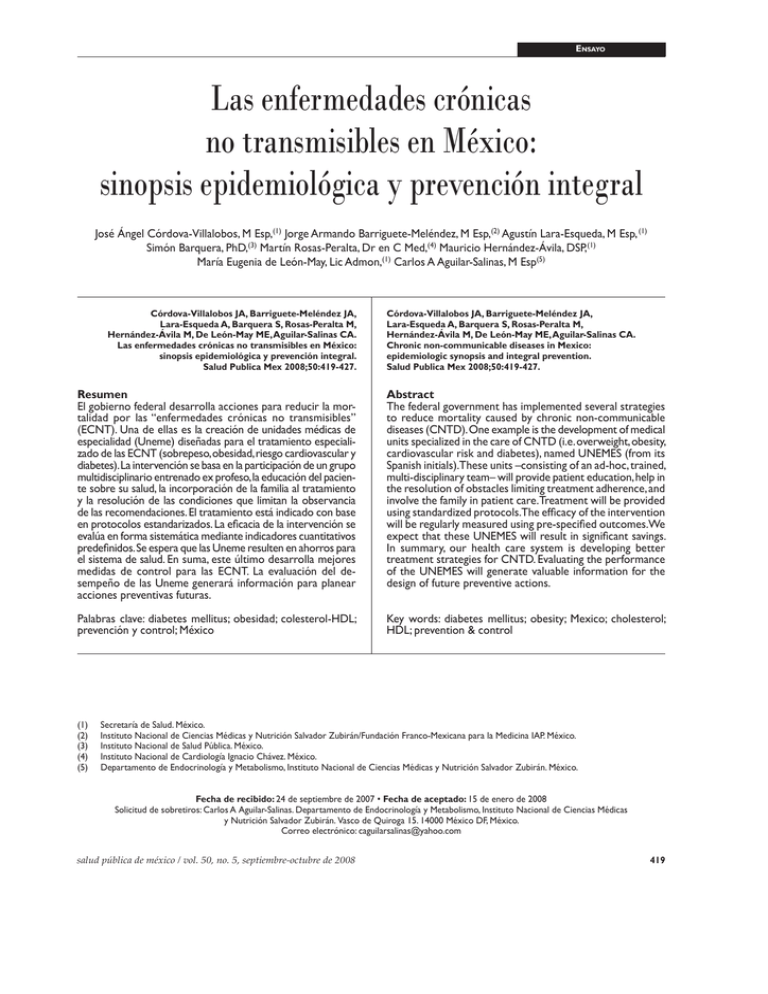 Las enfermedades crónicas no transmisibles en México