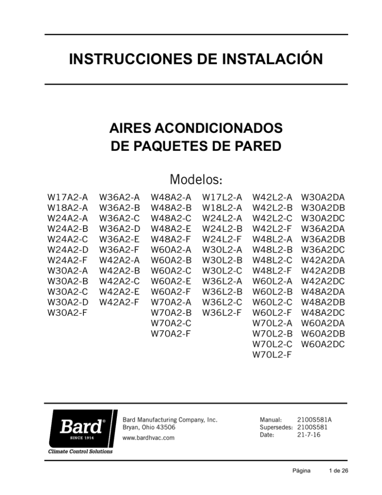 INSTRUCCIONES DE INSTALACIÓN AIRES