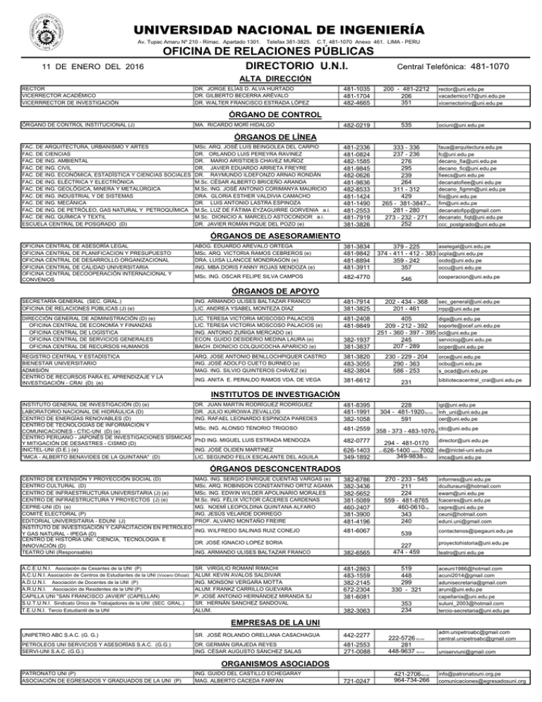 UNIVERSIDAD NACIONAL DE INGENIERÍA