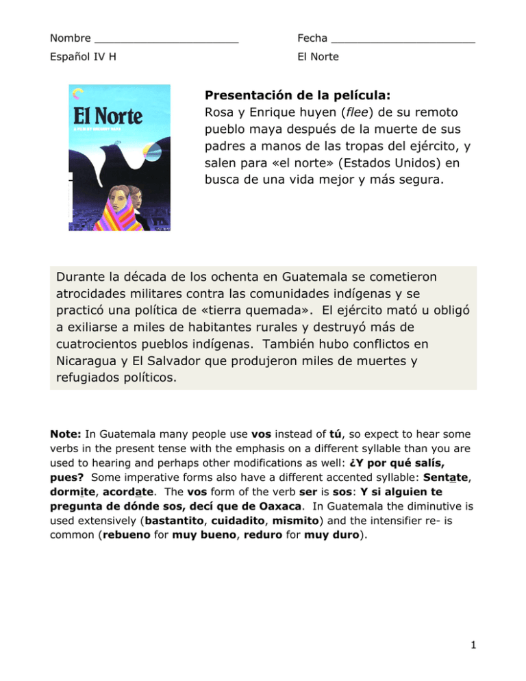 El Norte paquete (respuestas)