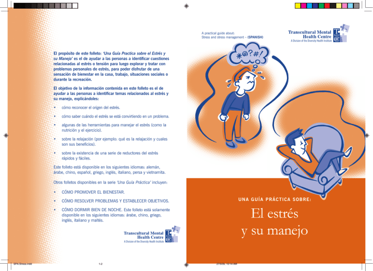 El estrés y su manejo - Transcultural Mental Health Centre