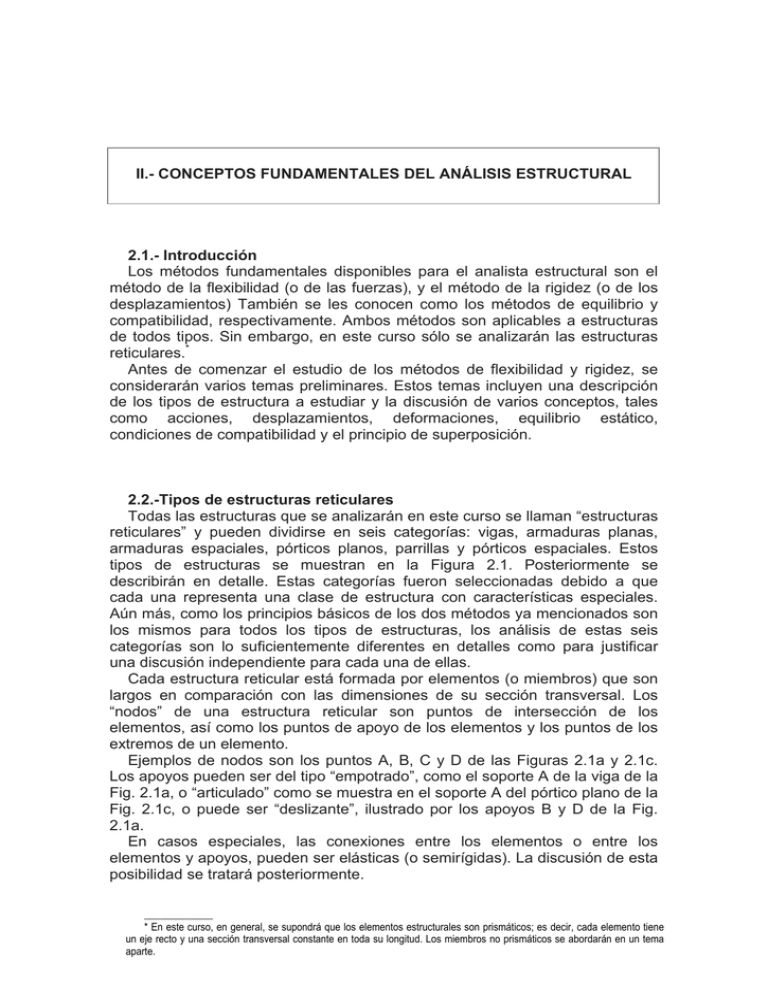 Conceptos fundamentales del análisis estructural