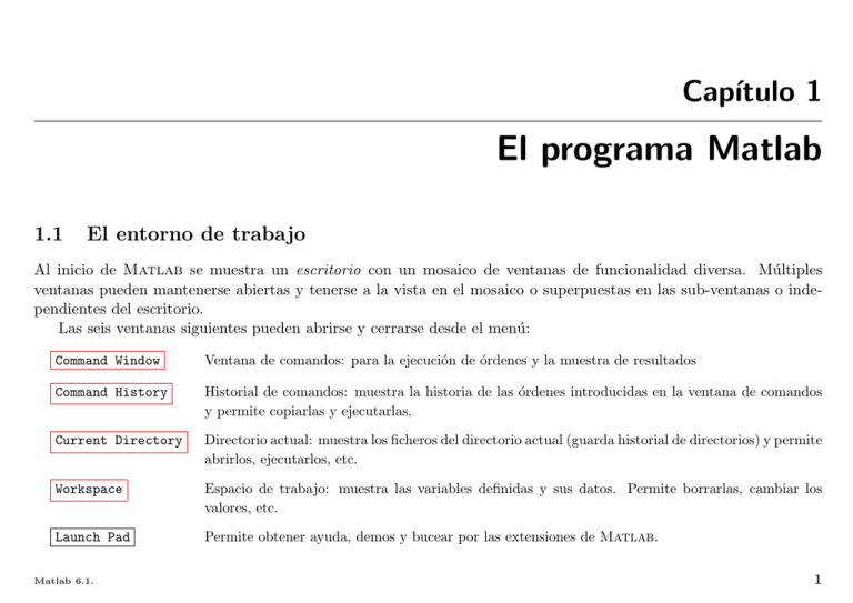 El programa Matlab