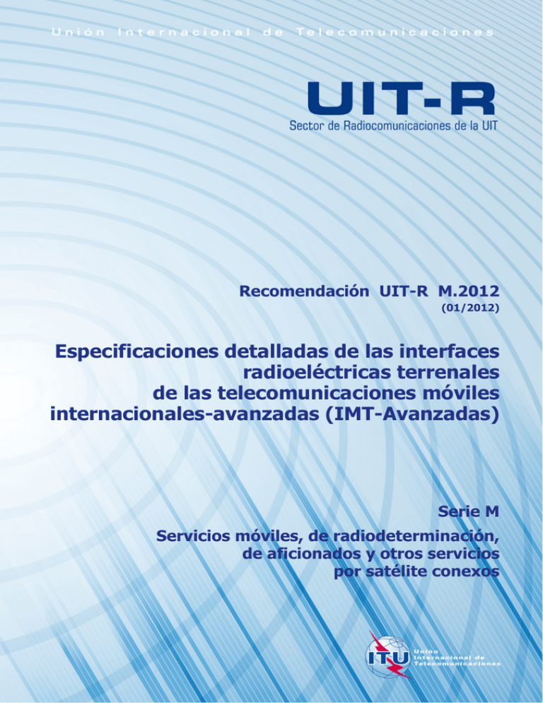Recomendación UIT-R M.2012