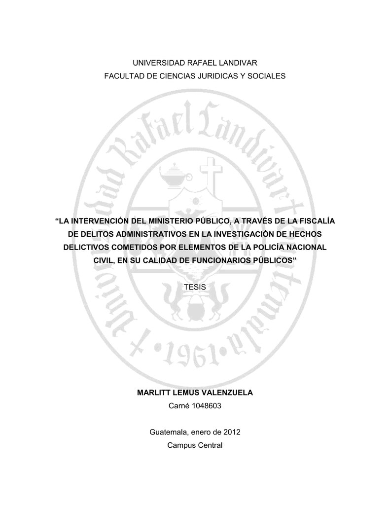 universidad rafael landivar facultad de ciencias juridicas y sociales