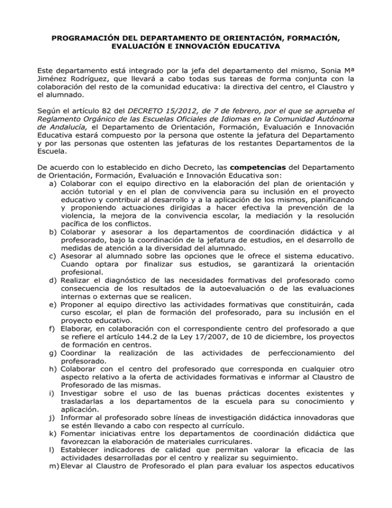 Anexo XXXII Programación DOFEI