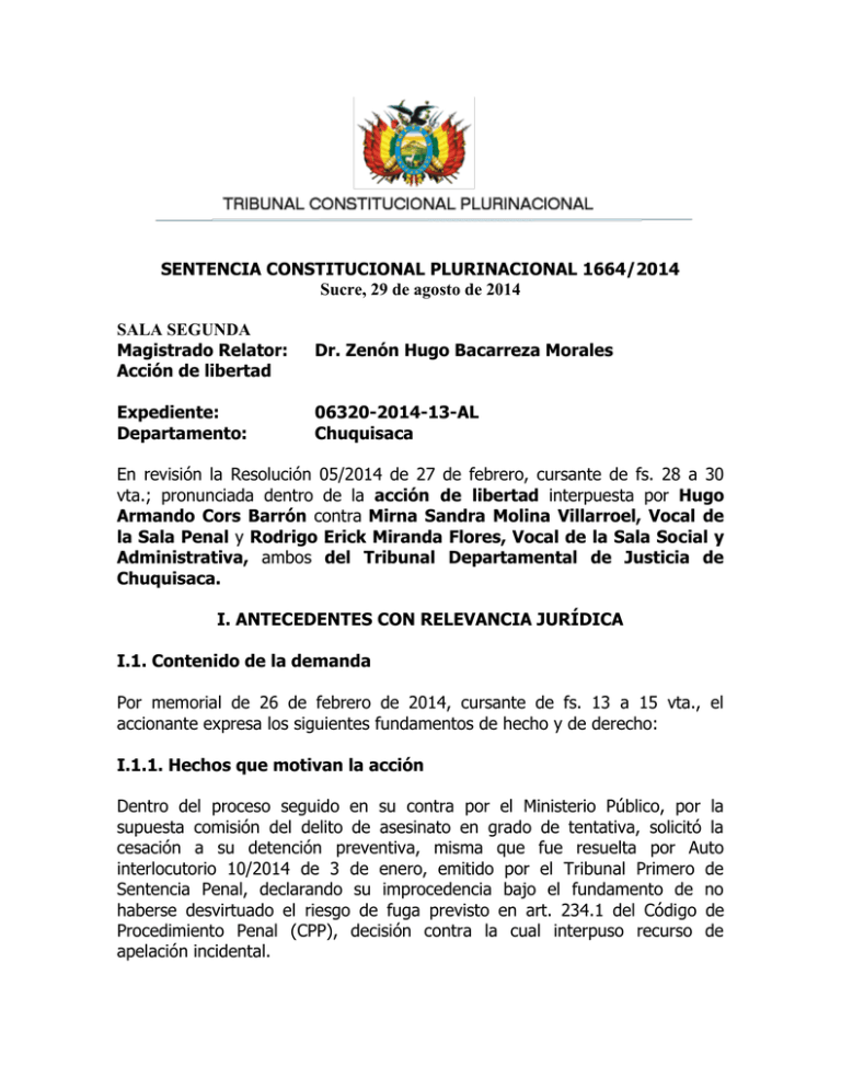 resolución - Tribunal Constitucional Plurinacional