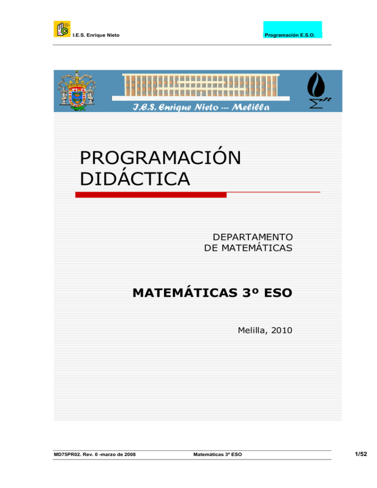 PROGRAMACIÓN DIDÁCTICA