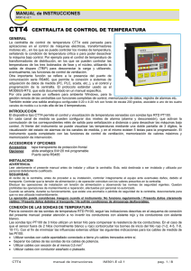 Manual de Instrucciones de la Unidad de Control de Temperatura CTT8