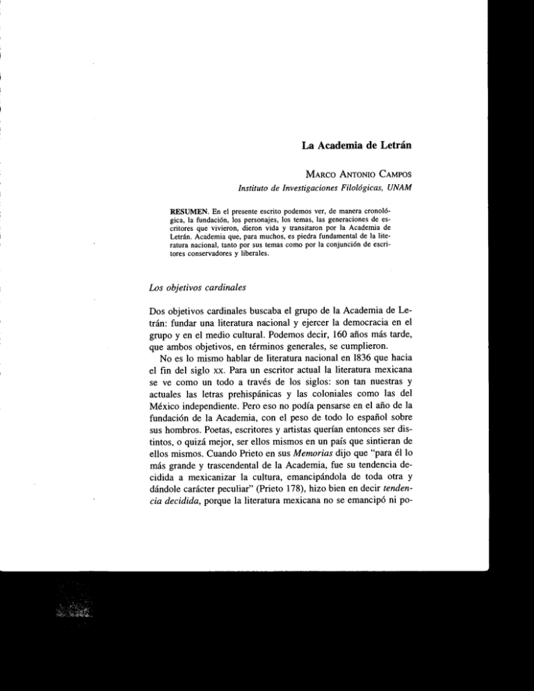 La Academia de Letrán