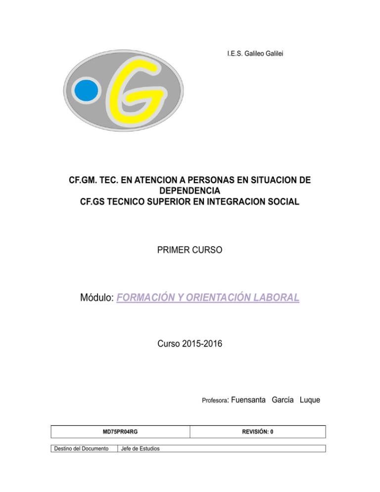 Módulo: FORMACIÓN Y ORIENTACIÓN LABORAL