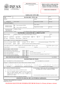 Informacin sobre gastos desplazamientos mdicos, colectivo ISFAS