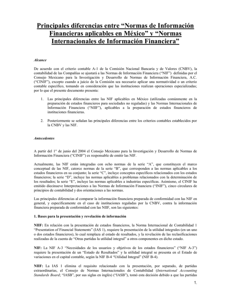 Normas de Información Financieras aplicables en México