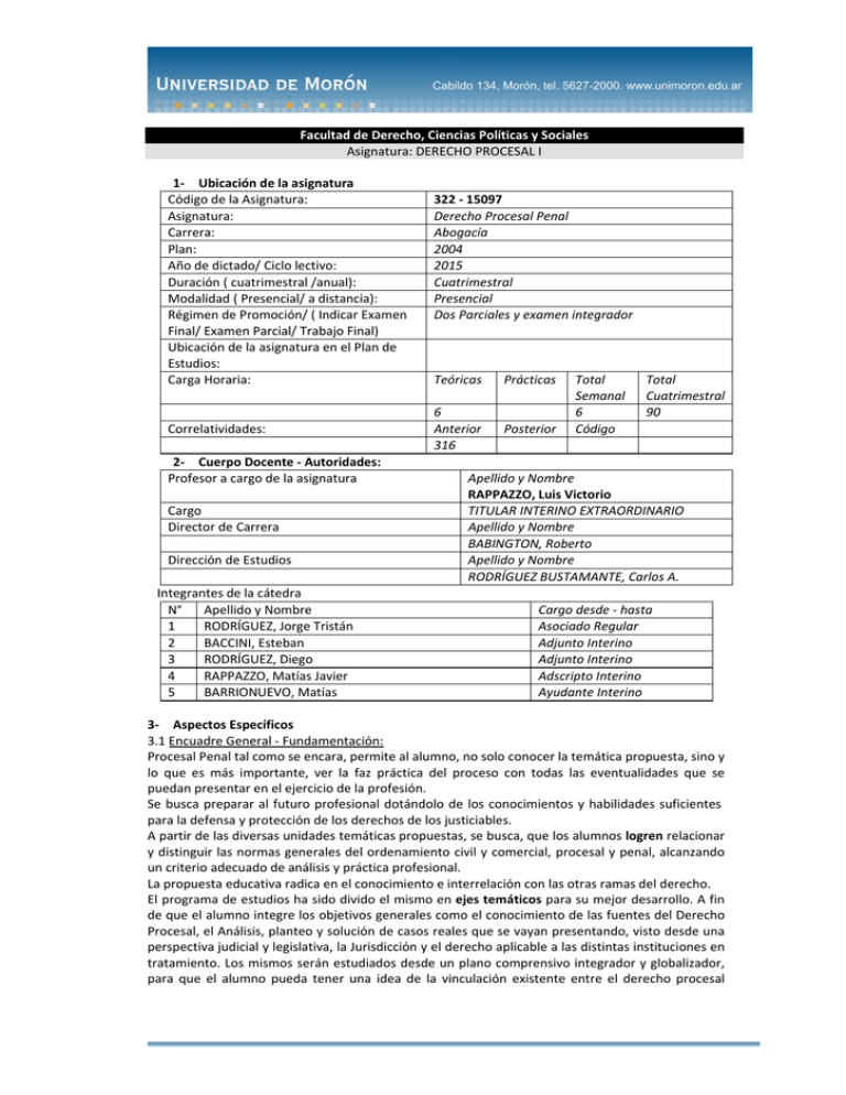 Derecho Procesal I (Rapazzo, Luis Victorio)