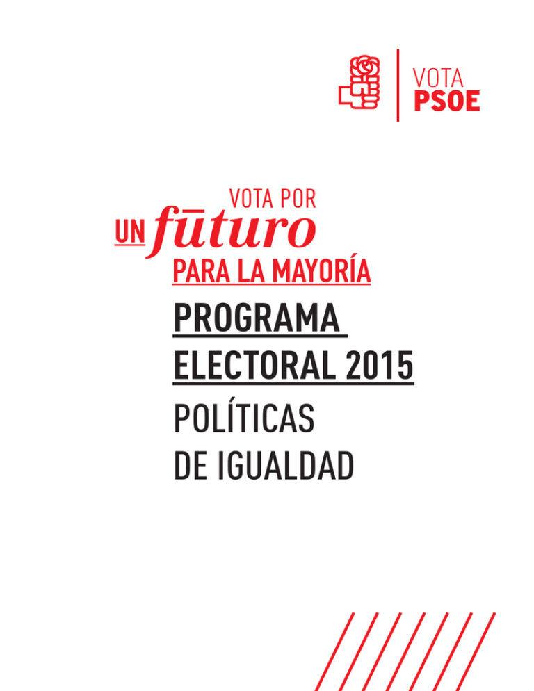 programa electoral 2015 políticas de igualdad