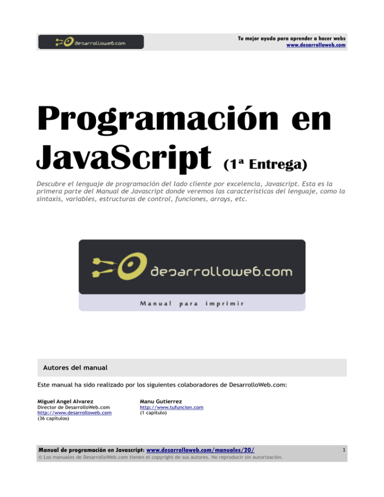 Manual de Javascript I