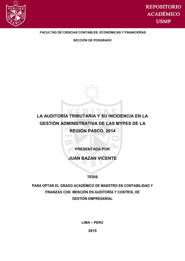 la auditoría tributaria y su incidencia en la gestión administrativa de