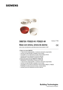 FDS229-R, FDS229-A Sirena de alarma acústica con indicador