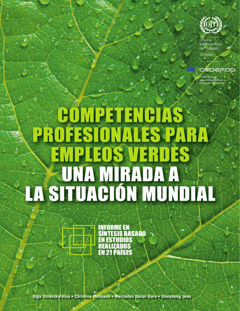 Competencias profesionales para empleos verdes: Una