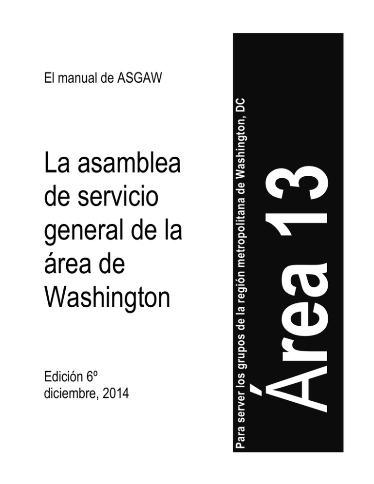 El Manual WAGSA - Washington Area General Service Assembly