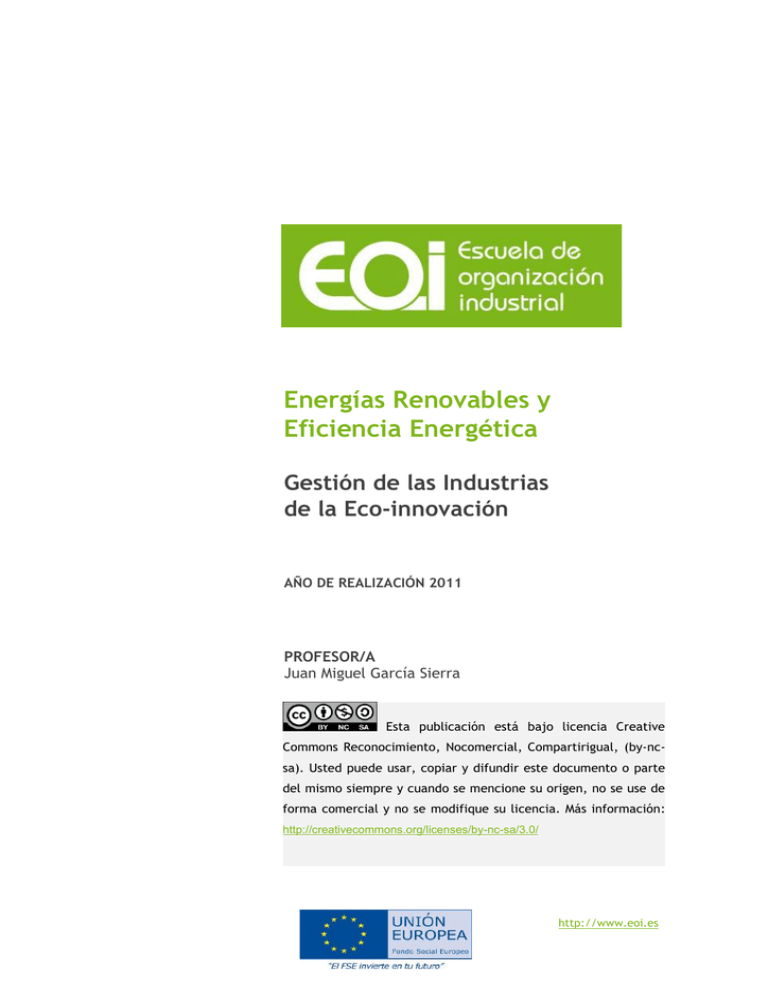 Energías Renovables y Eficiencia Energética