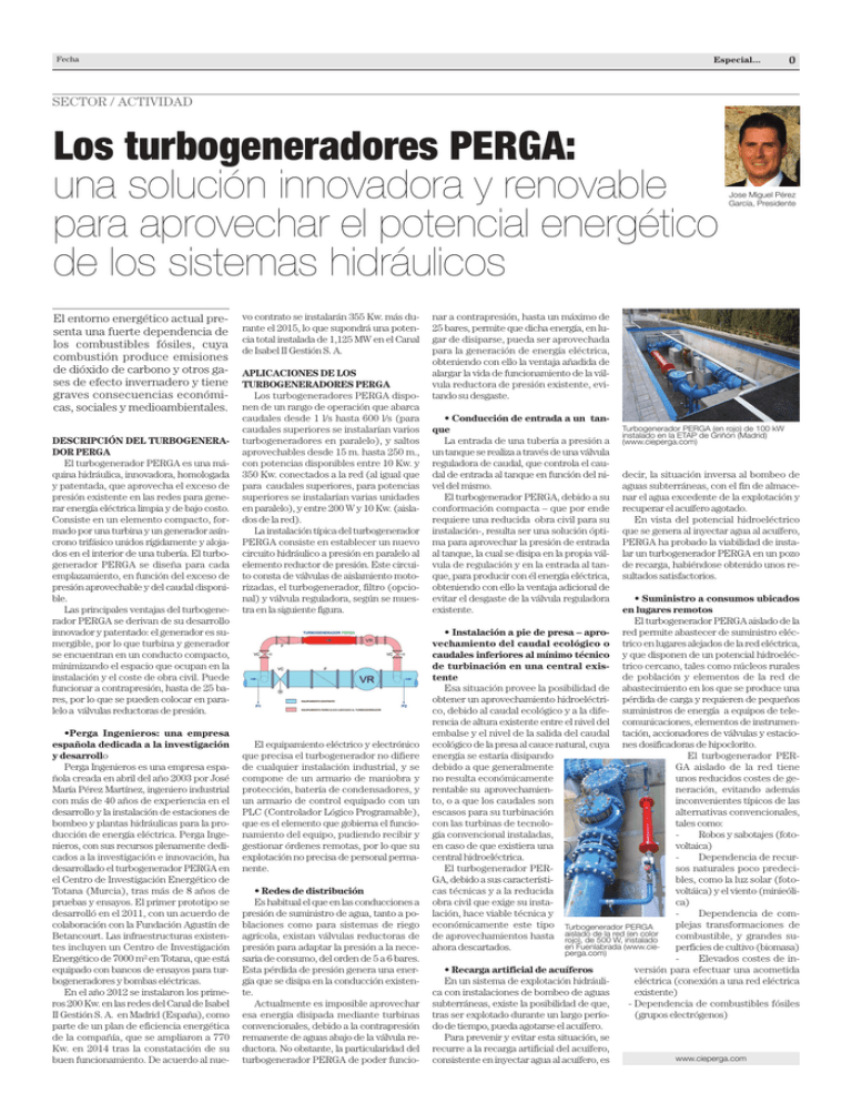Los turbogeneradores PERGA