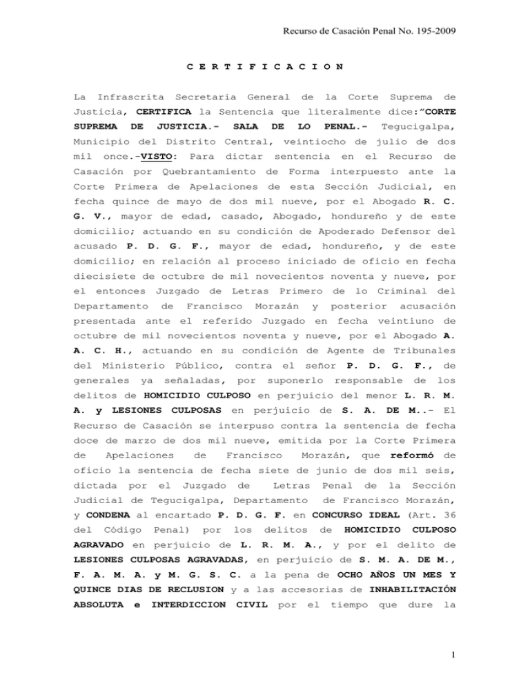 certificacion - Poder Judicial