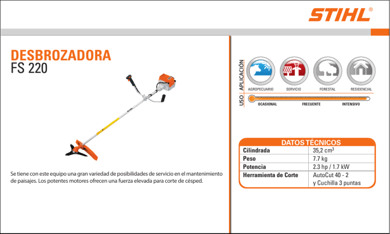 desbrozadora fs 220