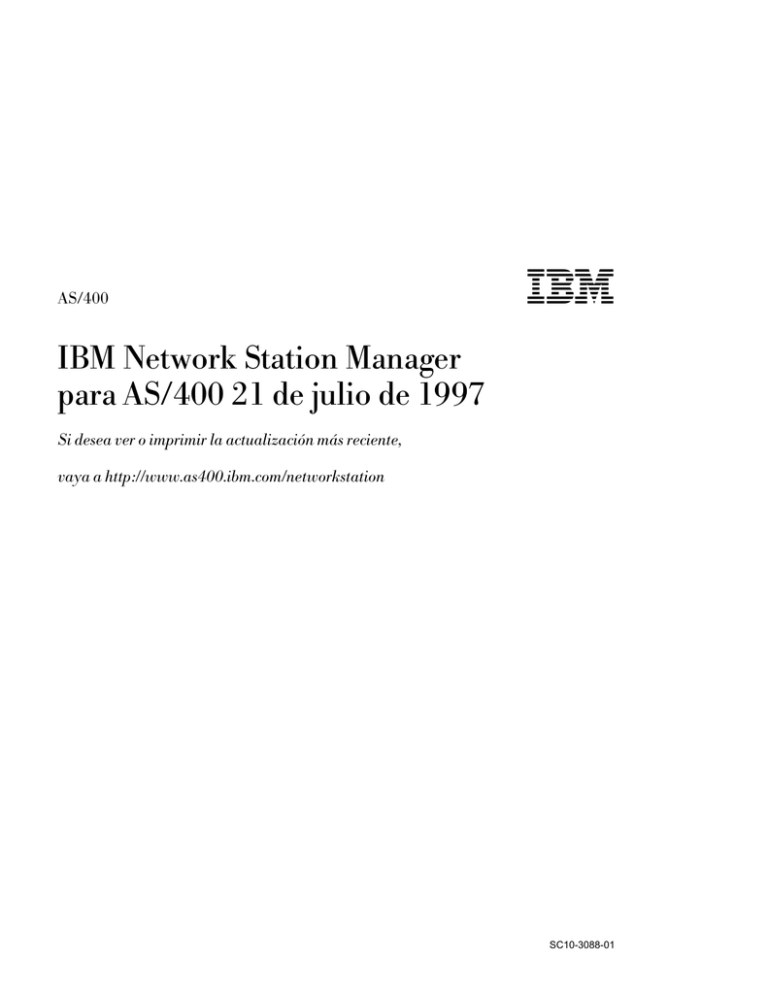 IBM Network Station Manager para AS/400 21 de julio de 1997